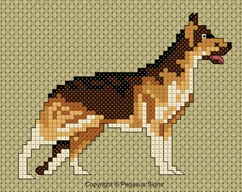 Cross Stitch German Shepherd - Etsy