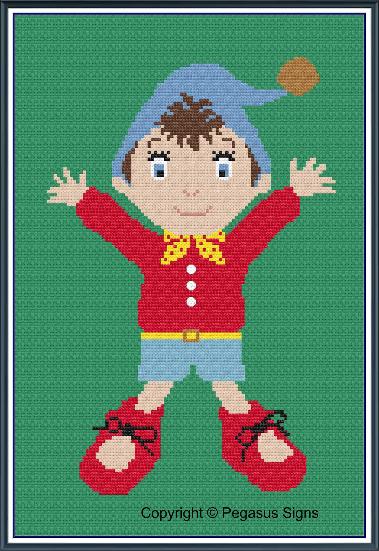 Noddy Cross Stitch Pattern Only PDF/JPEG Files - Kids TV, Toytown, Kids ...