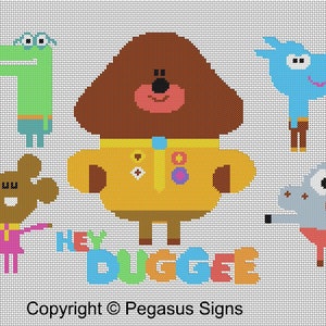 Hey Duggee Motifs 01 Cross Stitch Pattern Only (pdf Jpg Files) Pre ...