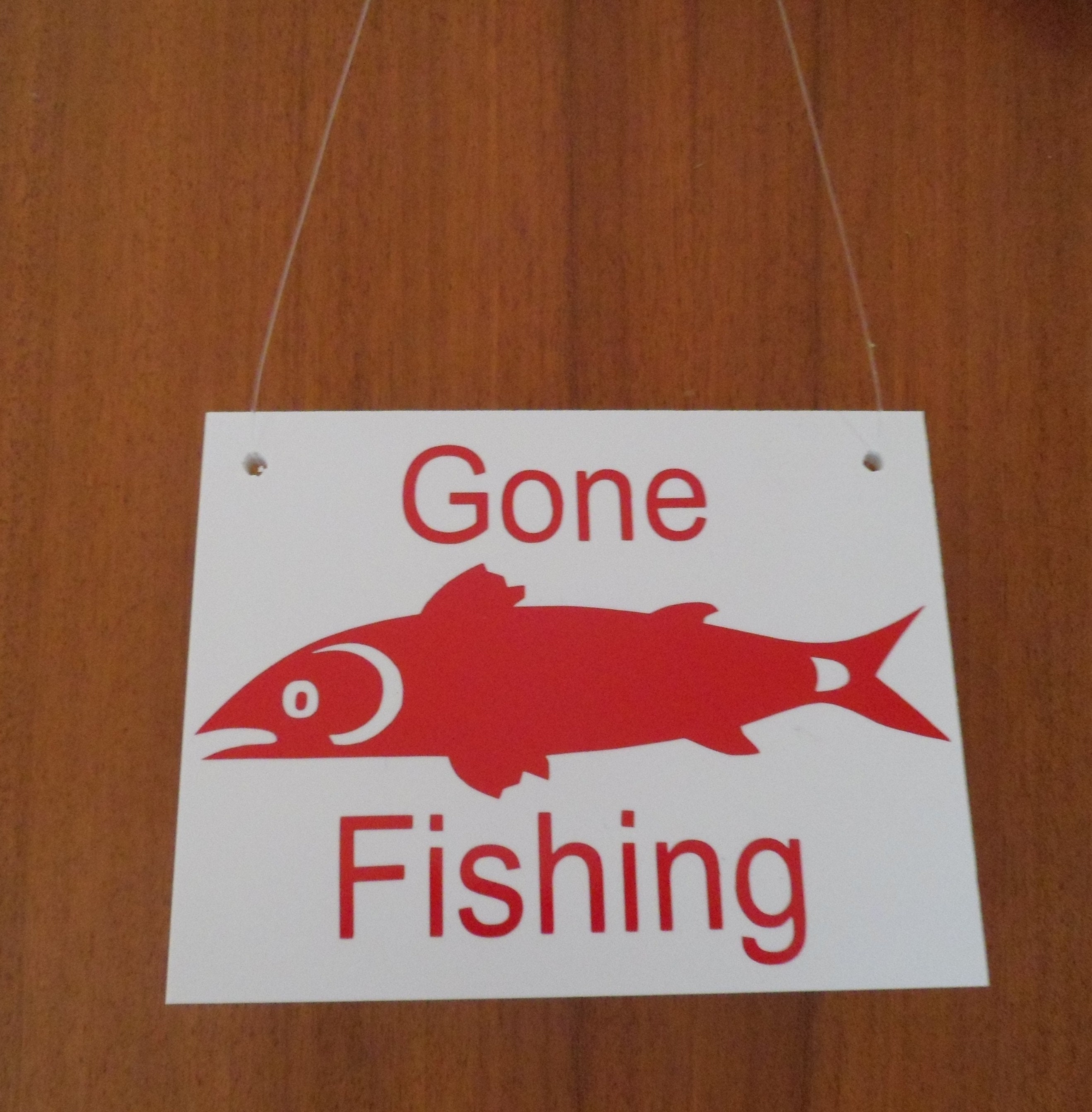 Gone Fishing Novelty Fun Hanging Sign Two Sizes Various - Etsy