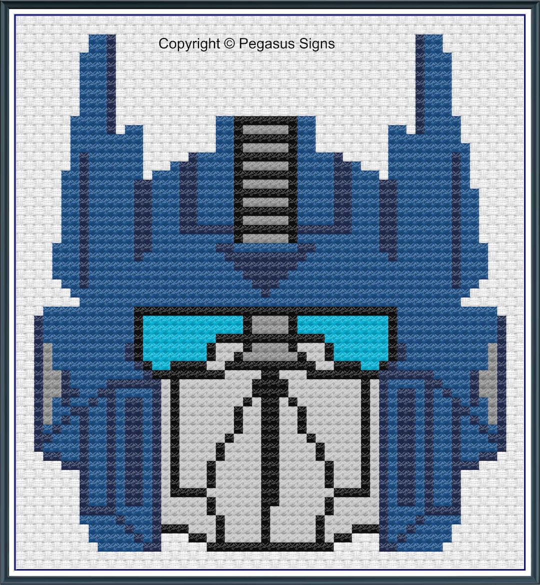 Transformers Optimus Prime Mask Motif Cross Stitch Pattern Only PDF ...