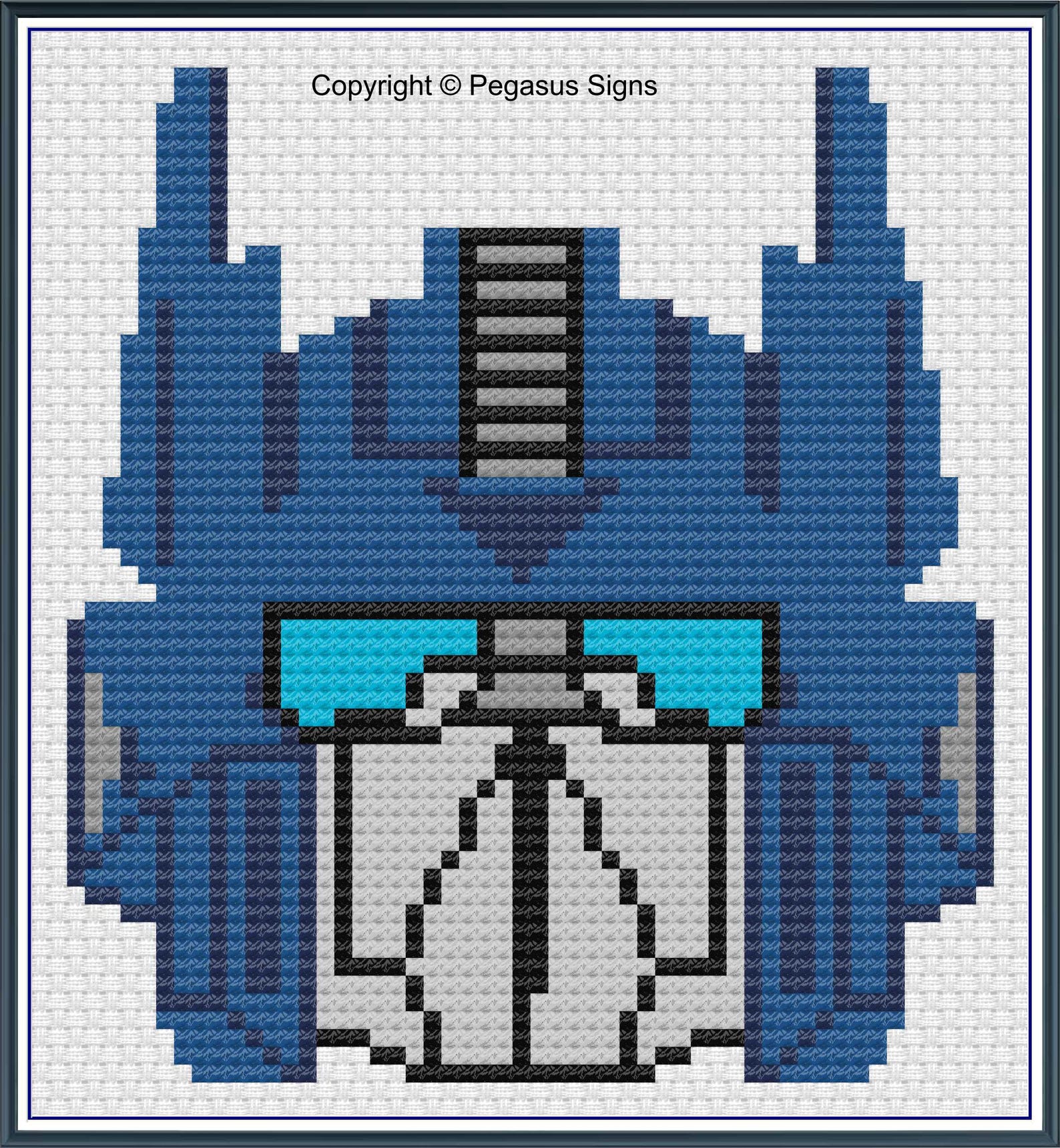 Transformers Optimus Prime Mask Motif Cross Stitch Pattern Only PDF ...