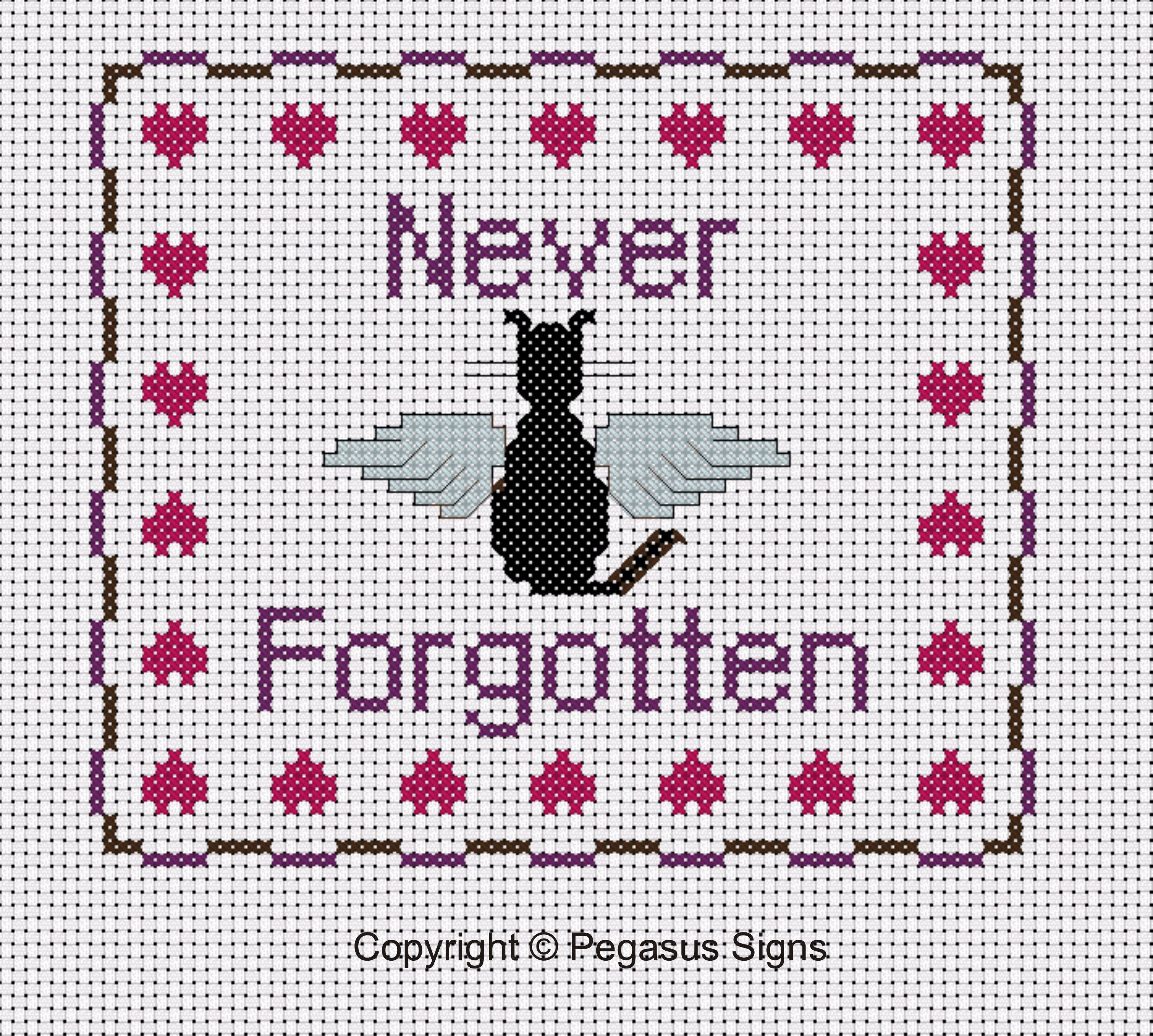 Cat Angel Memorial Cross Stitch Pattern – Pet Loss (PDF/JPEG) - Etsy Canada