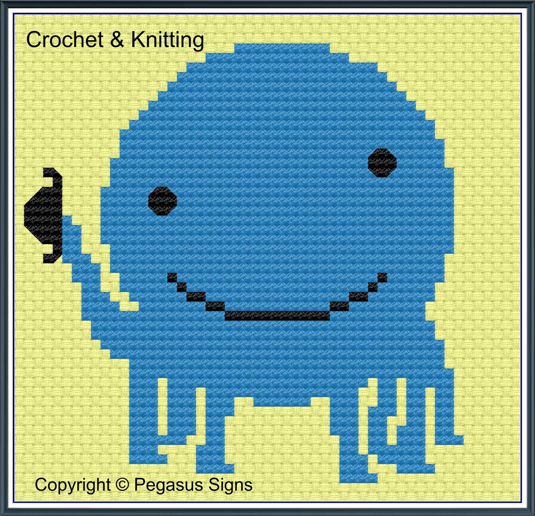Oswald Crochet & Knitting Chart Only PDF/JPEG Files - Cartoon, Kids TV ...