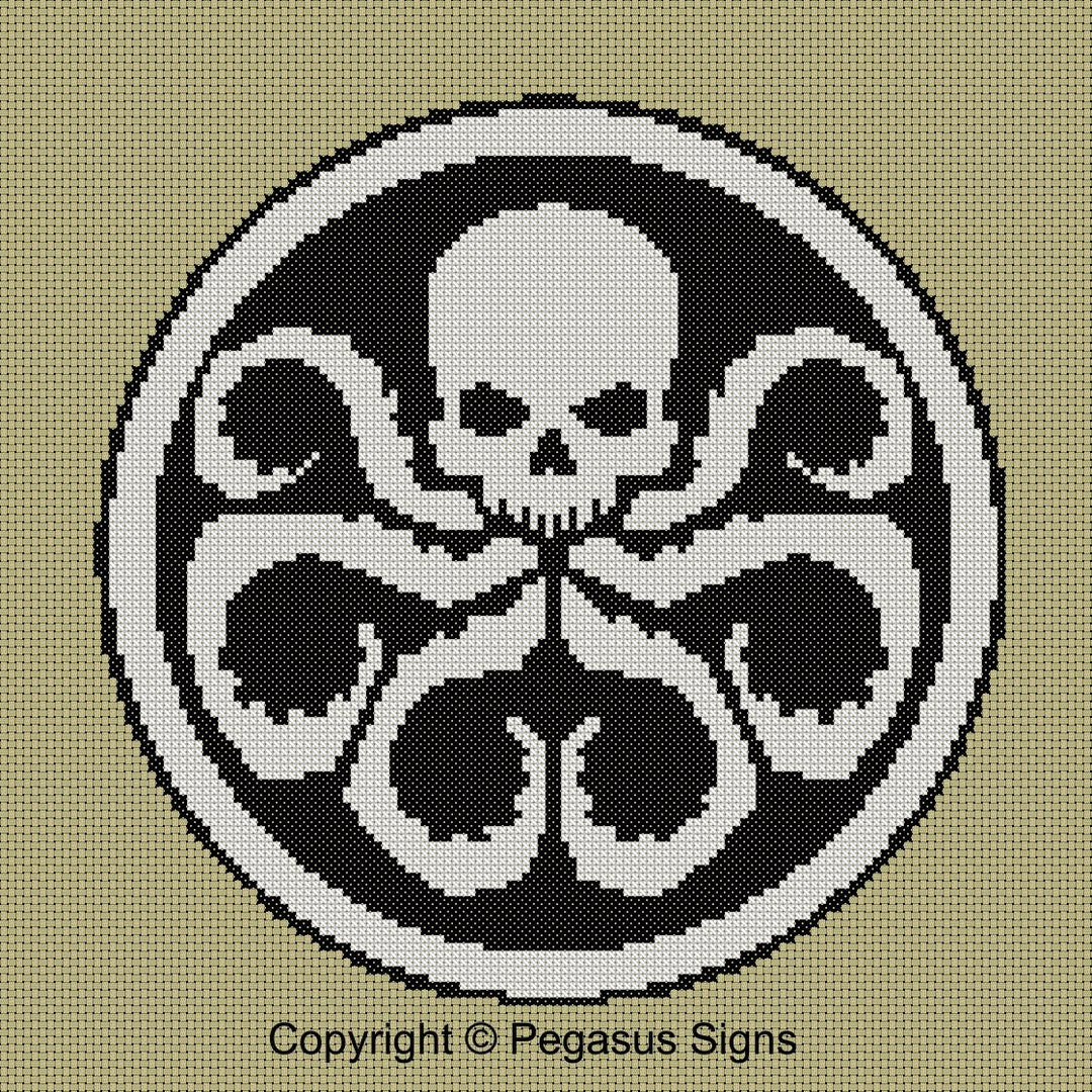 Hydra Logo Cross Stitch Pattern Only PDF/JPEG Files - Marvel, Movie ...