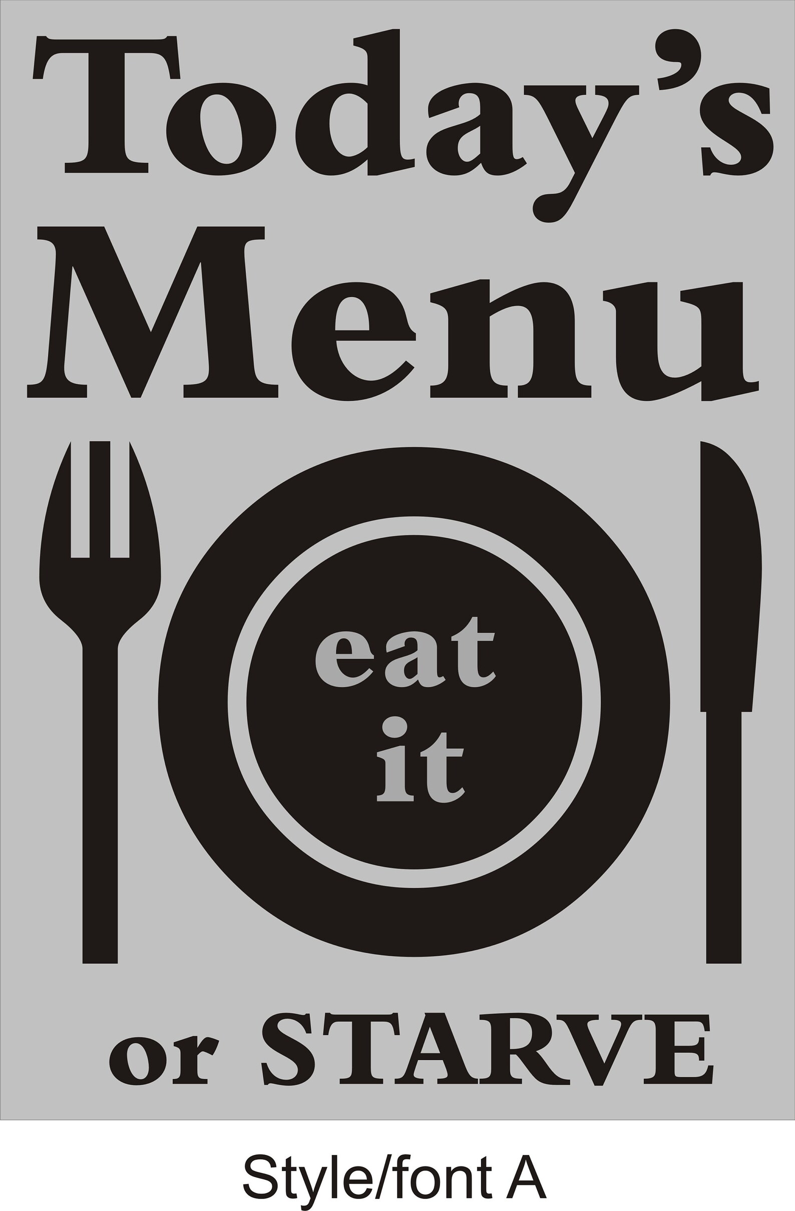 Todays Menu Wall Art Quote 3 Sizes Wall Decoration - Etsy