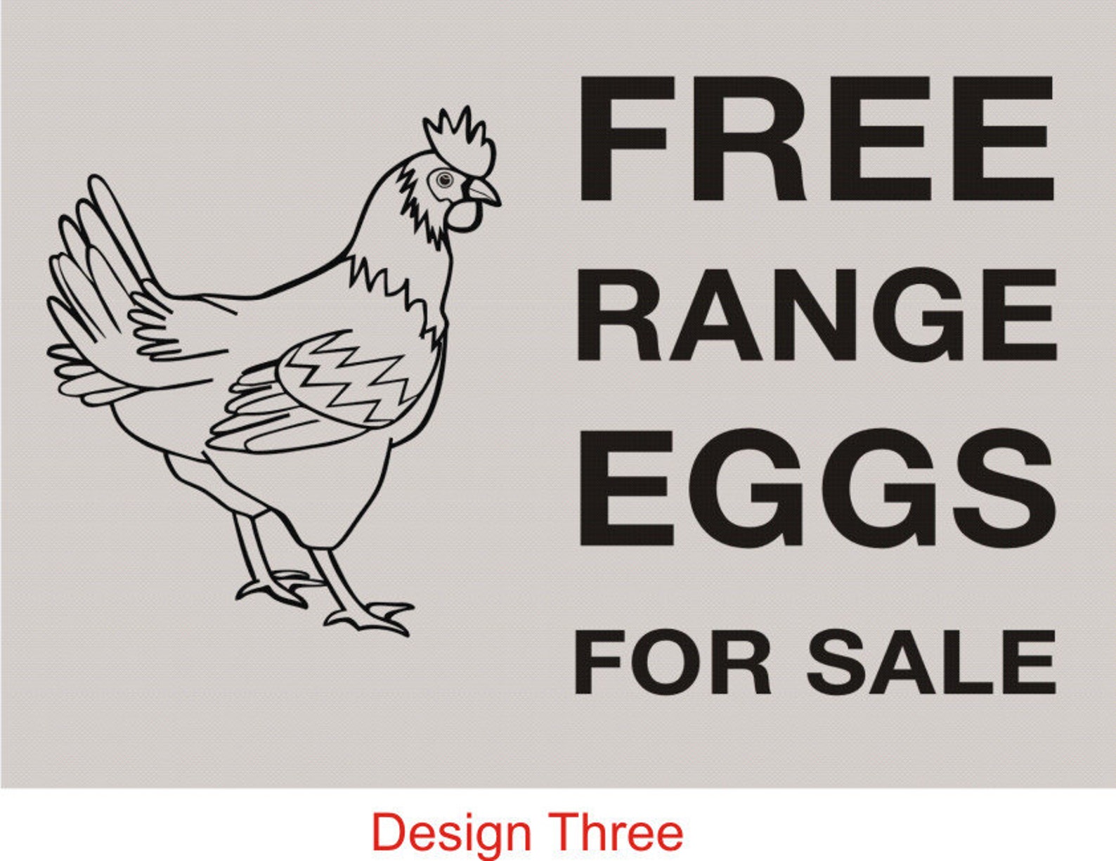 1 X Free Range Eggs for Sale Sign A3 Size Approx Rigid Outdoor Sign ...