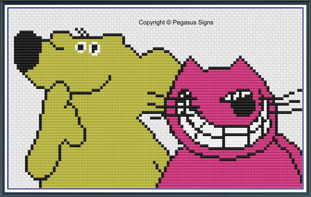 Roobarb and Custard Cross Stitch Pattern Only PDF/JPEG Files - Kidstv ...