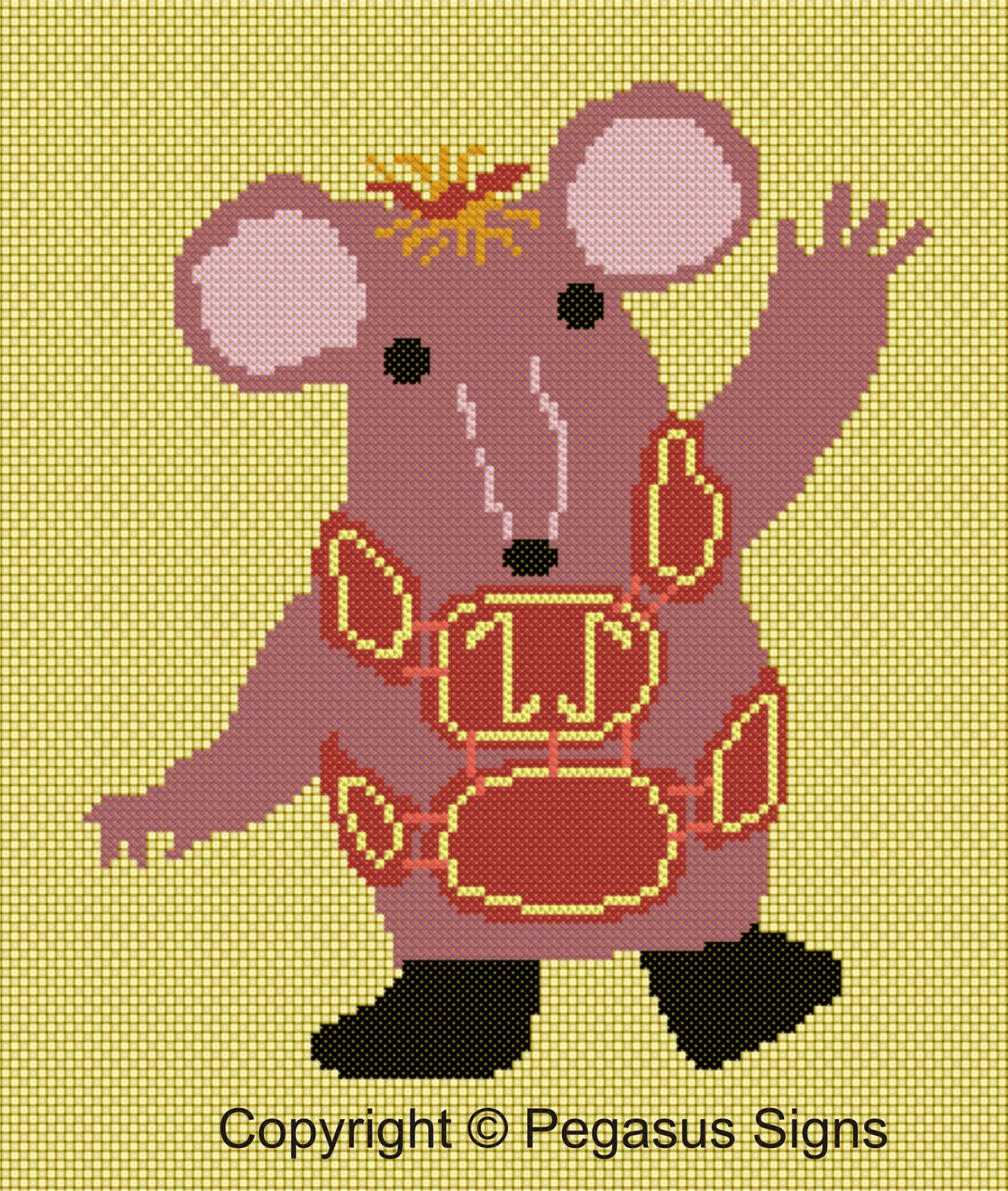 Tiny Clanger Cross Stitch Pattern Only PDF/JPEG Files - Clangers, Kids ...