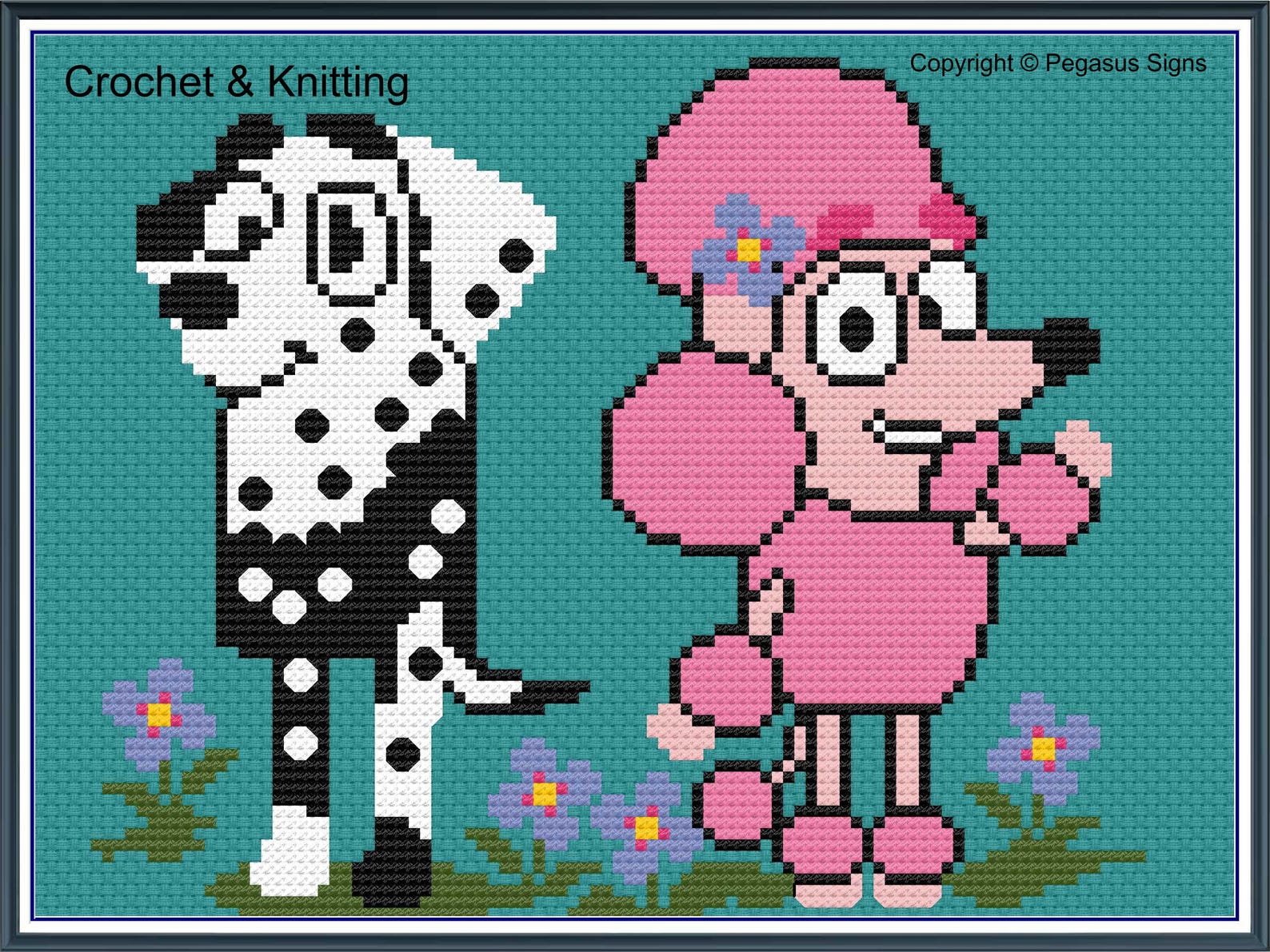 Chloe and Coco Crochet & Knitting Chart Only PDF/JPEG Files - Cartoon ...