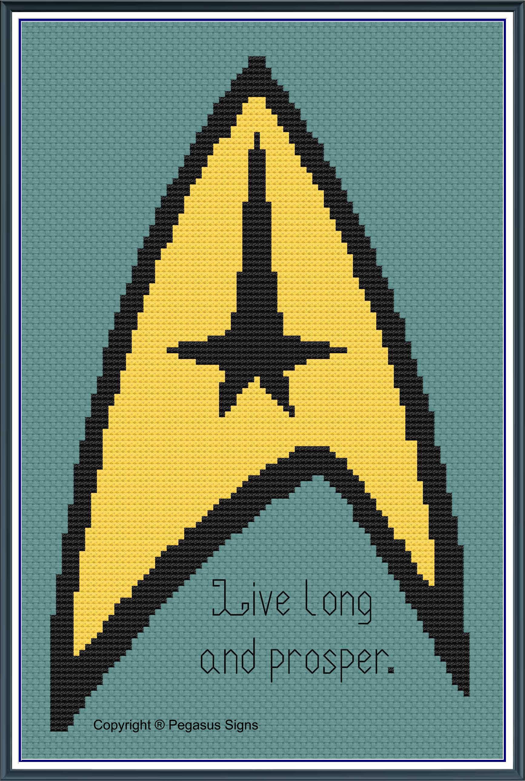 Star Trek Motif Cross Stitch Pattern Only PDF/JPEG Files - Classictv ...