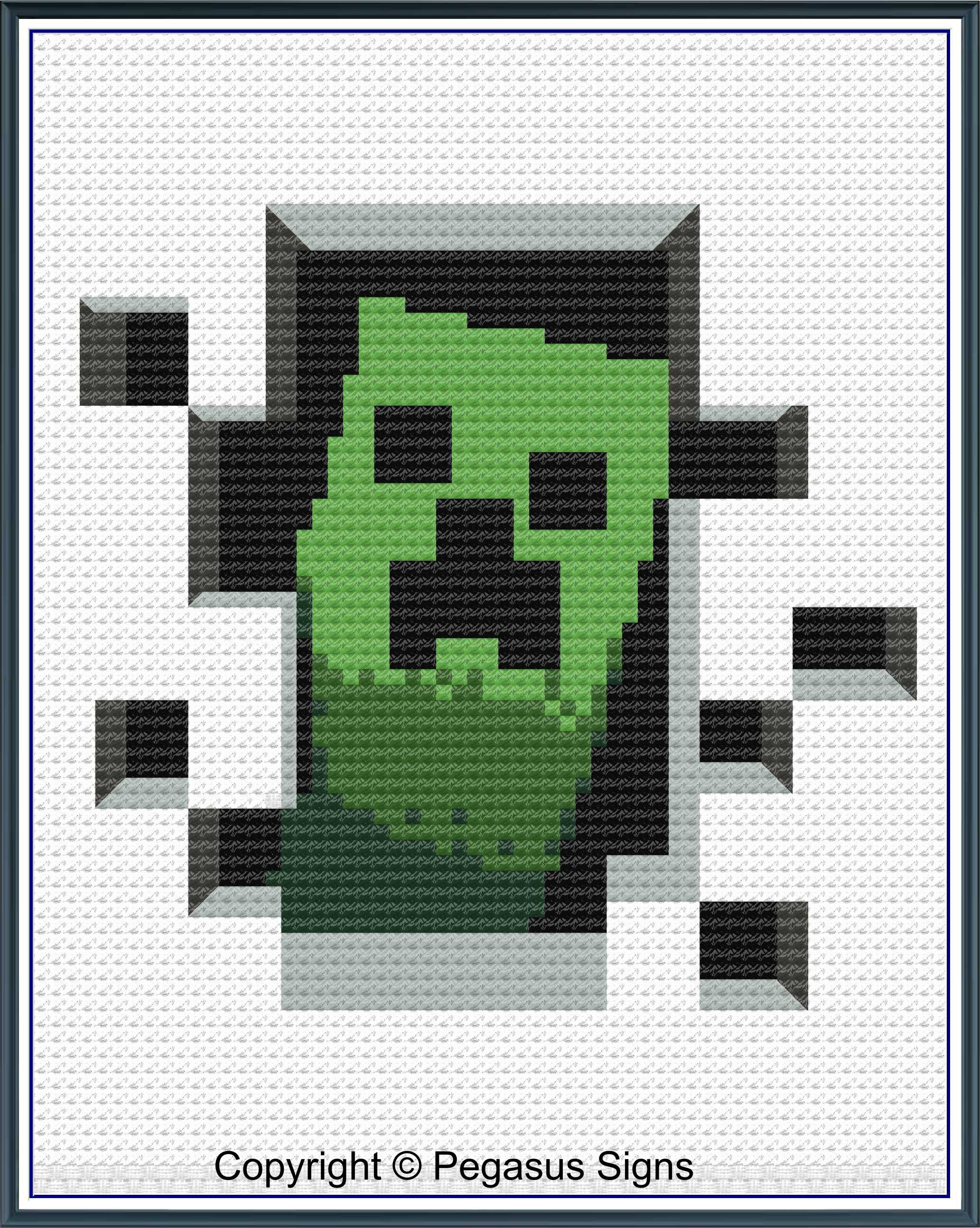 The Creeper Minecraft Cross Stitch Pattern Only PDF/JPEG Files ...