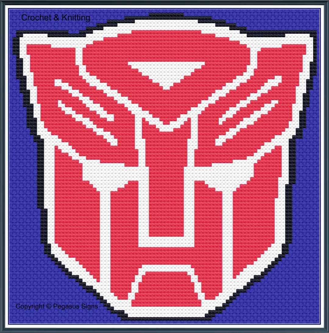 Transformers Crochet & Knitting Chart Only PDF/JPEG Files - Robot, Mask ...