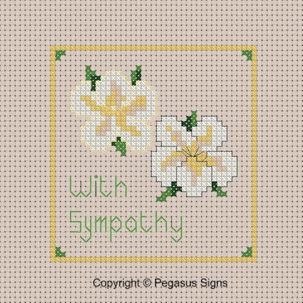 Cross Stitch Sympathy Cards Pattern - Etsy