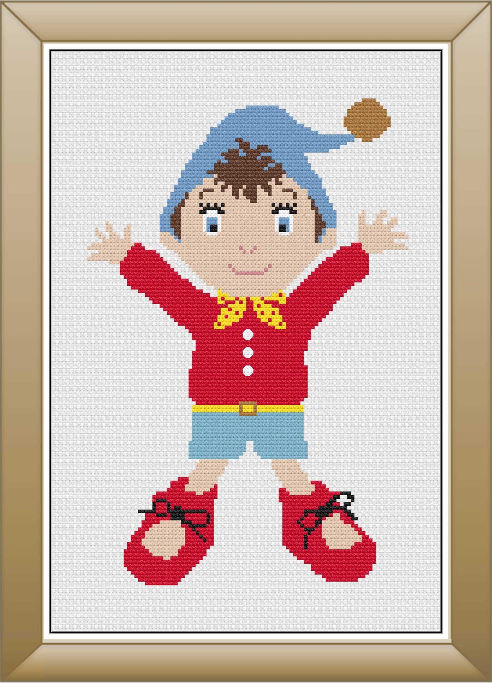 Noddy Cross Stitch Pattern Only PDF/JPEG Files - Kids TV, Toytown, Kids ...