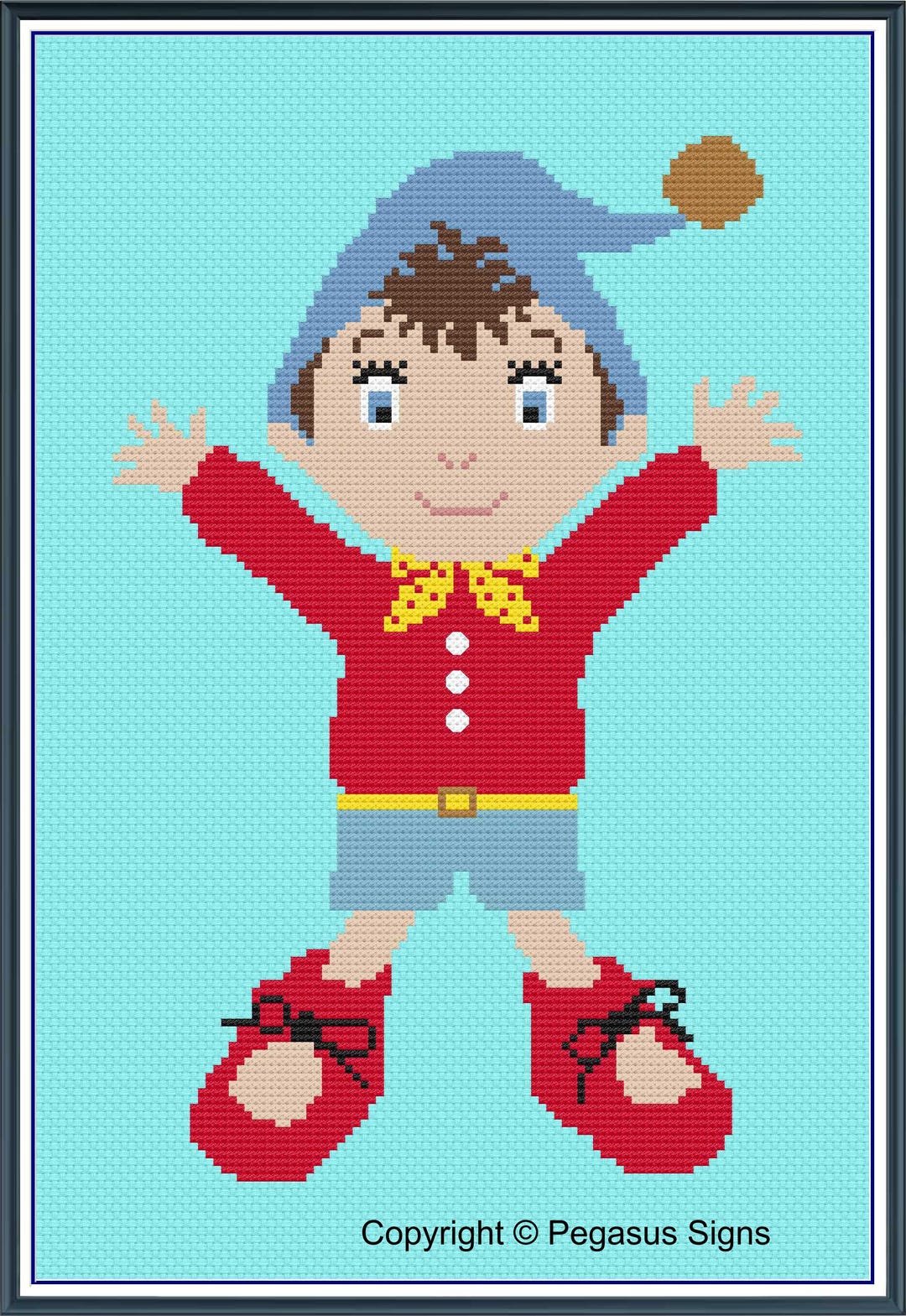 Noddy Cross Stitch Pattern Only PDF/JPEG Files - Kids TV, Toytown, Kids ...