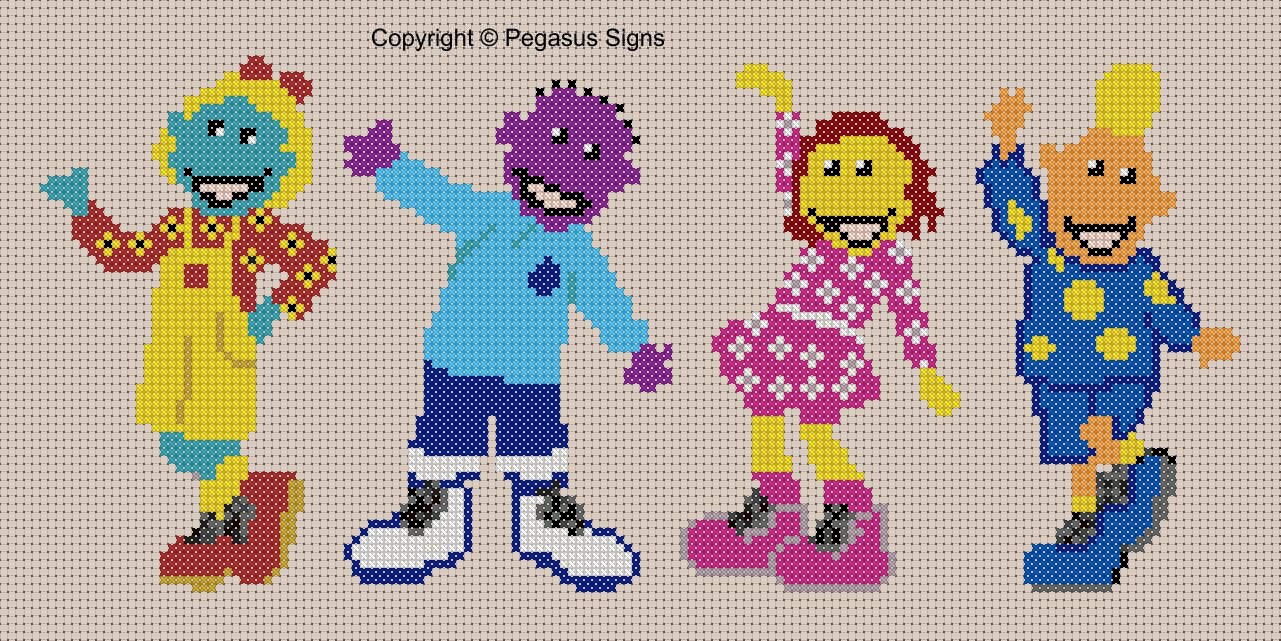 Tweenies Cross Stitch Pattern Only PDF/JPEG Files Bella Milo Fizz Jake ...