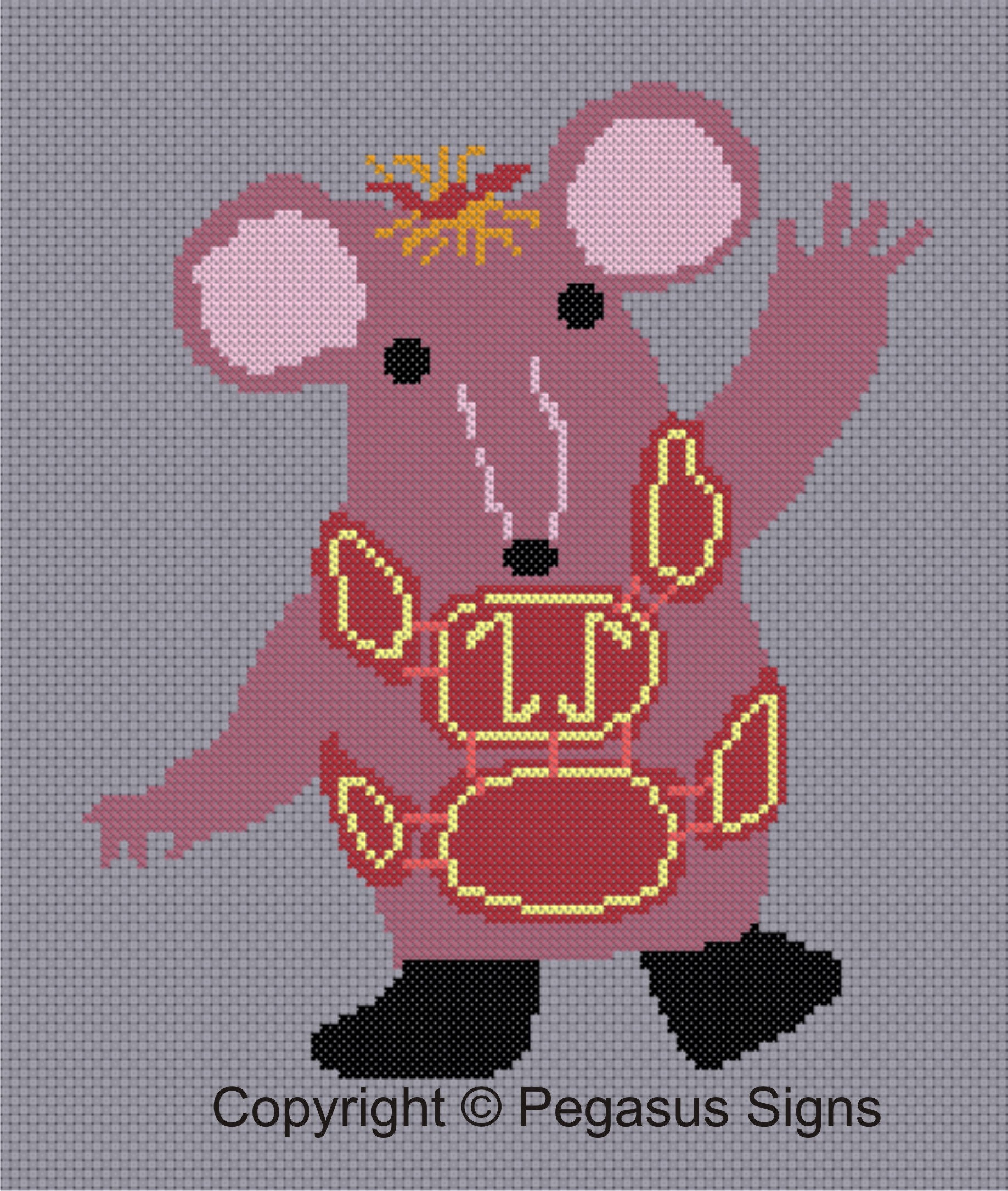Tiny Clanger Cross Stitch Pattern Only PDF/JPEG Files Clangers Kids Tv ...