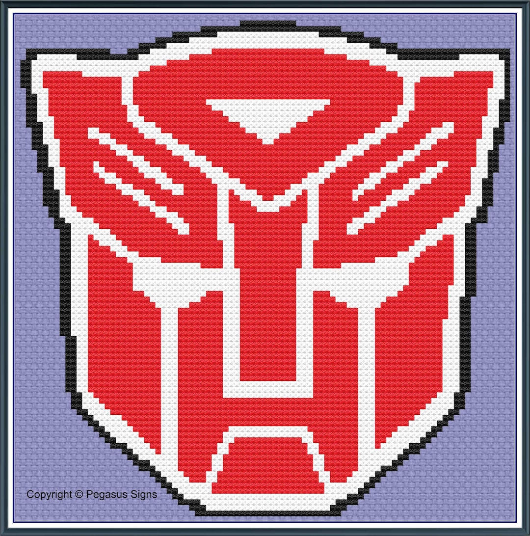 Transformers Motif Cross Stitch Pattern Only PDF/JPEG Files - Kidstv ...