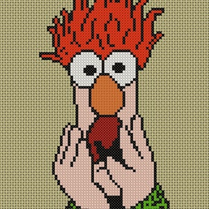 Beaker Cross Stitch Pattern Only (pdf Jpg Files) Kids TV Characters ...