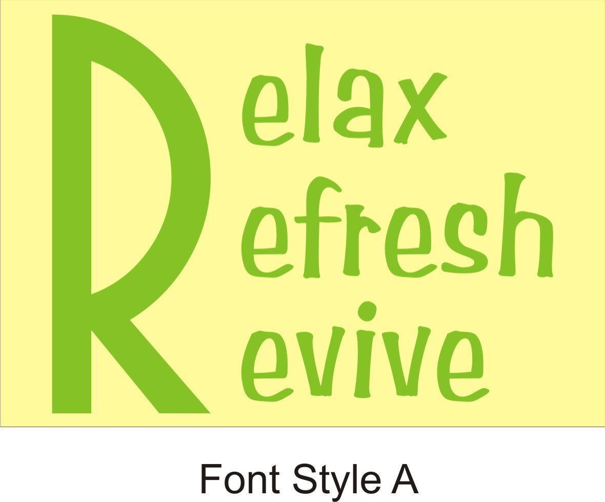 Relax Refresh Revive Wall Art Quote 3 Sizes Wall Decor - Etsy