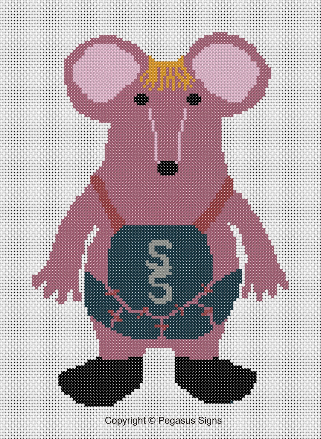 Small Clanger Cross Stitch Pattern Only PDF/JPEG Files - Clangers, Kids ...