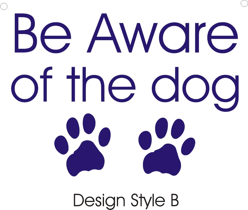 Novelty Fun Hanging Sign Be Aware of the Dog Two Sizes - Etsy