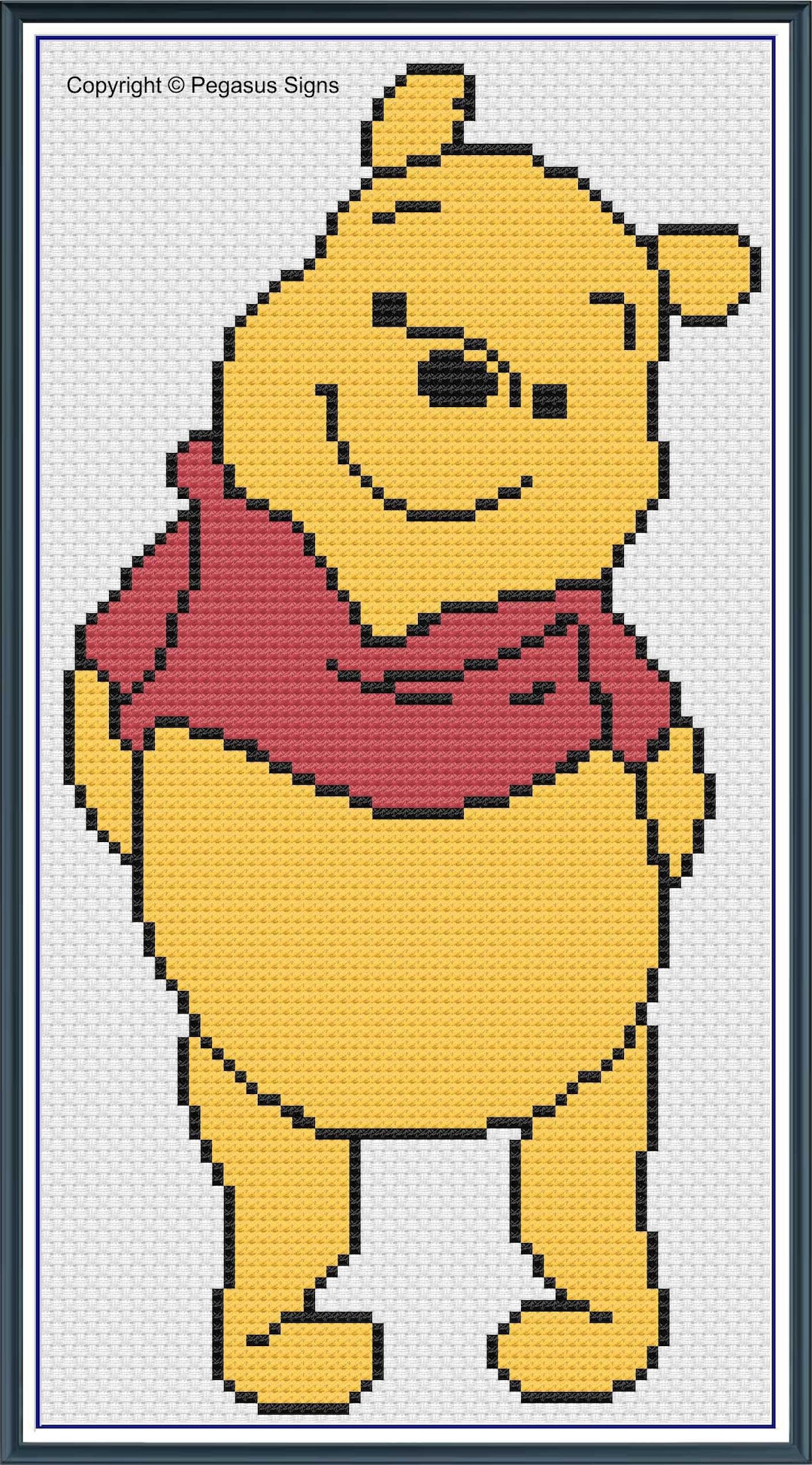 Winnie the Pooh Cross Stitch Pattern Only PDF/JPEG Files - Kidstv ...