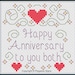 Happy Anniversary Cross Stitch Pattern Only PDF/JPEG Files ...
