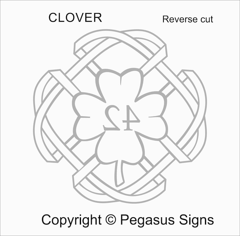 Frosted House Number A4 for Glass Window/door Decal - Clover, Heart N ...