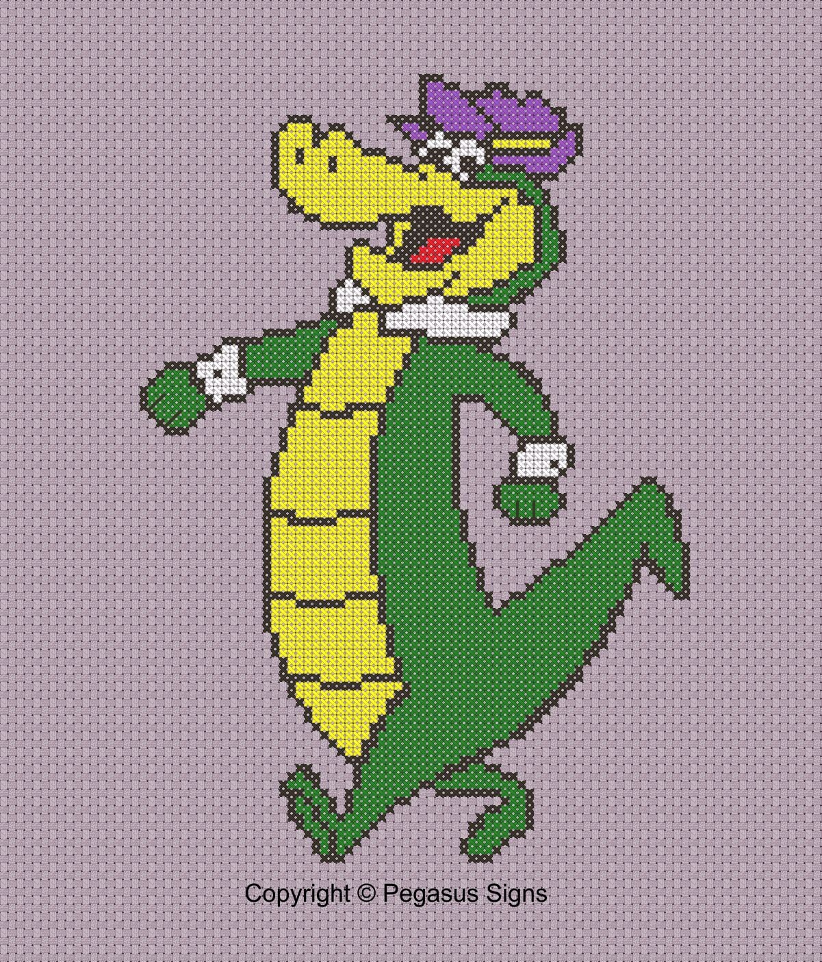 Wally Gator Cross Stitch Pattern Only pdf Jpg Files Tv - Etsy