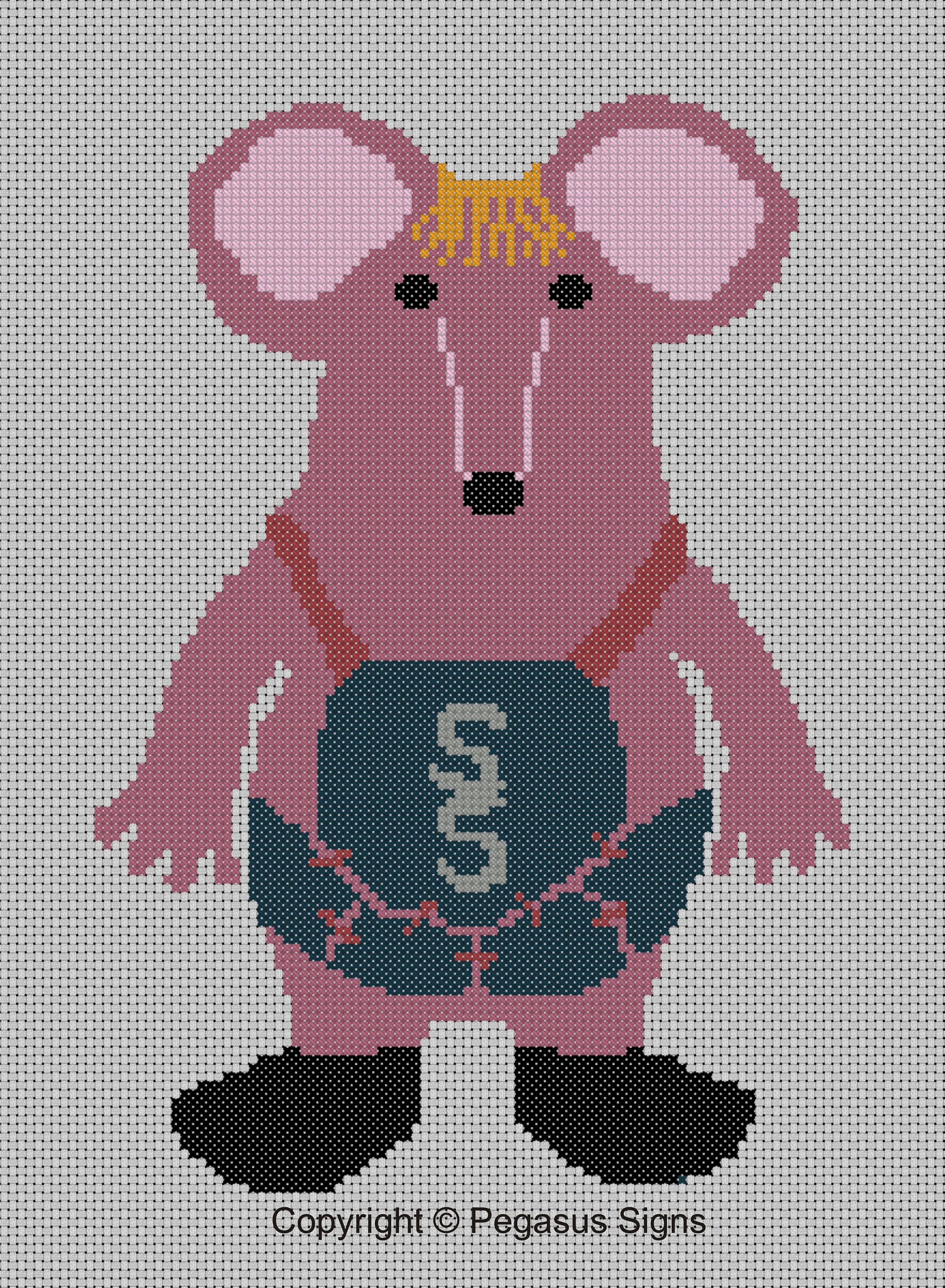 Small Clanger Cross Stitch Pattern Only PDF/JPEG Files Clangers Kids Tv ...