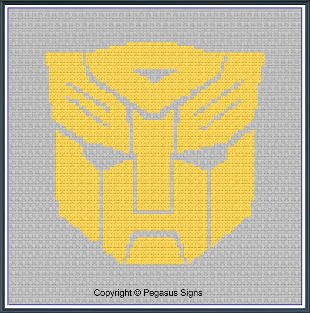 Transformers Bumble Bee Motif Cross Stitch Pattern Only PDF/JPEG Files ...