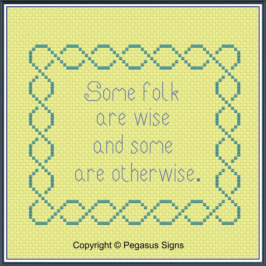 Wise Folk Quote Cross Stitch Pattern - Celtic Border (PDF/JPEG) - Etsy