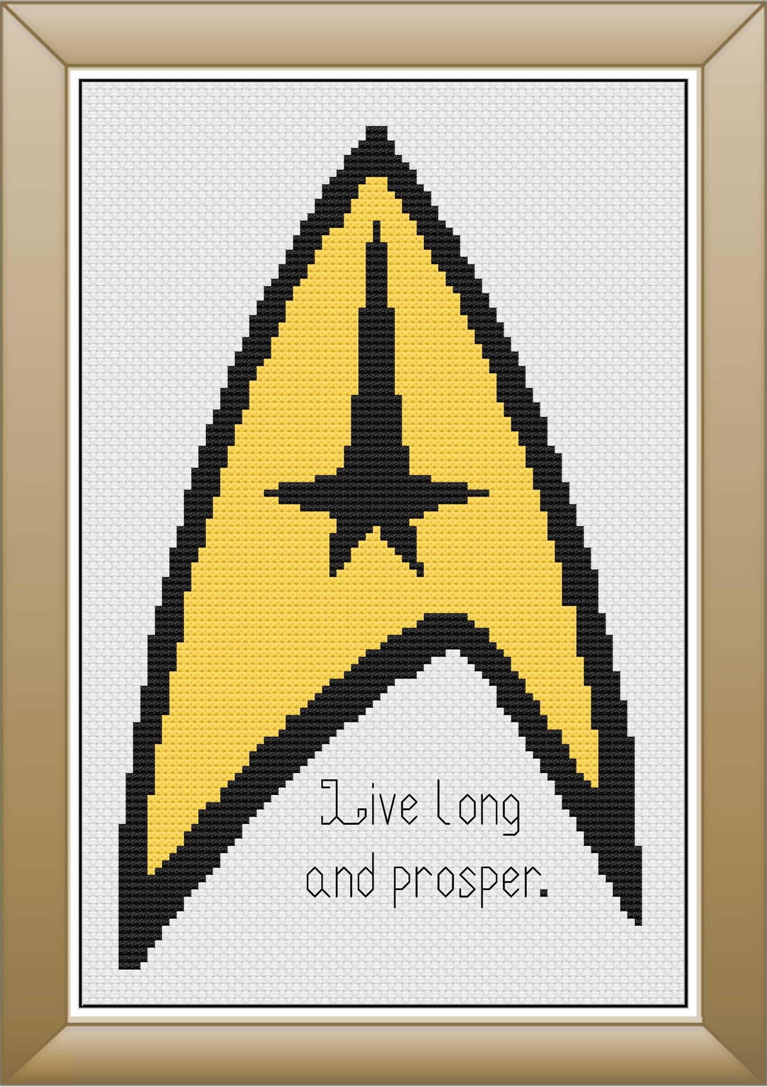 Star Trek Motif Cross Stitch Pattern Only PDF/JPEG Files - Classictv ...