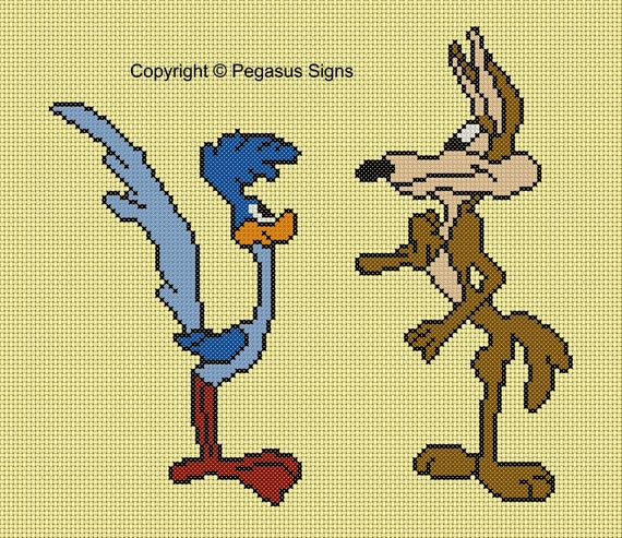 Wily Coyote Chasing Road Runner