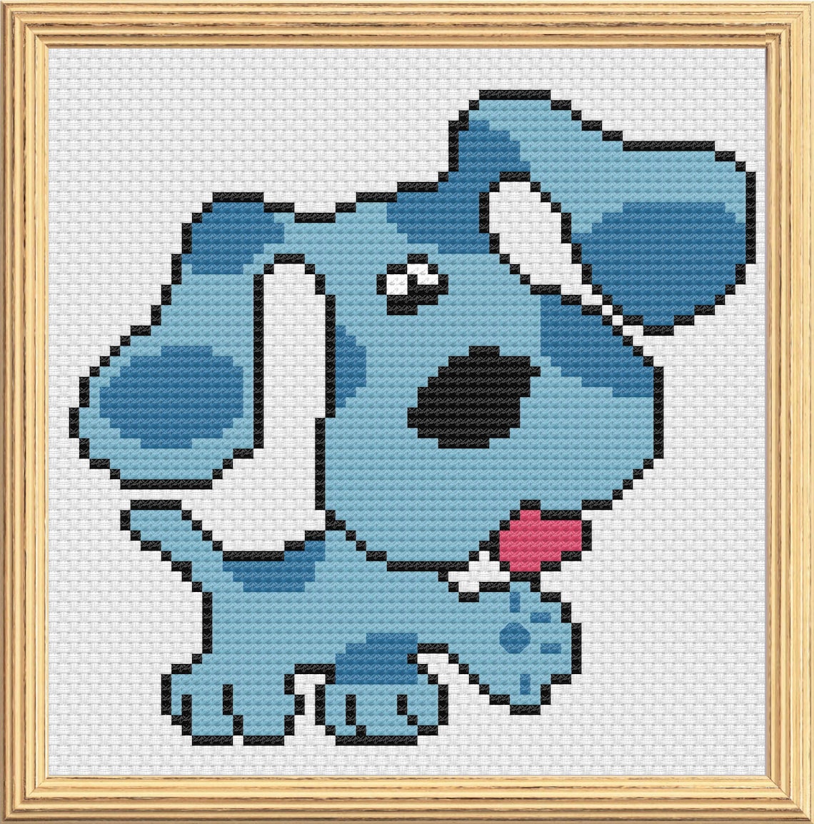 Blue's Clues Cross Stitch Pattern – Cartoon Dog (PDF/JPEG) - Etsy