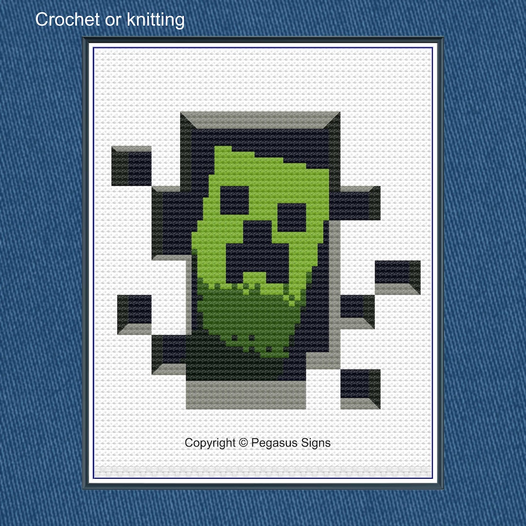 Minecraft Creeper Crochet & Knitting Chart Only PDF/JPEG Files ...