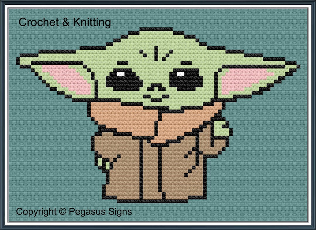 Grogu Crochet & Knitting Chart Only PDF/JPEG Files - Kids Characters ...