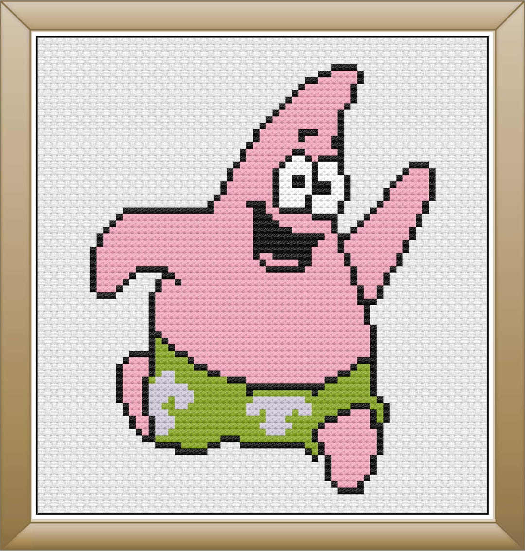 Patrick Cross Stitch Pattern Only PDF/JPEG Files - Kids TV, Cartoons ...