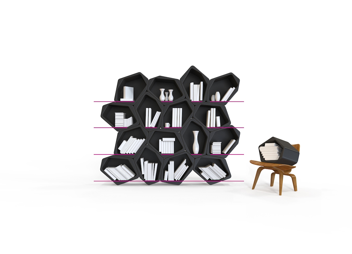 BUILD Shelving and Room Divider Modular Shelves Hexagon Shelves Display ...