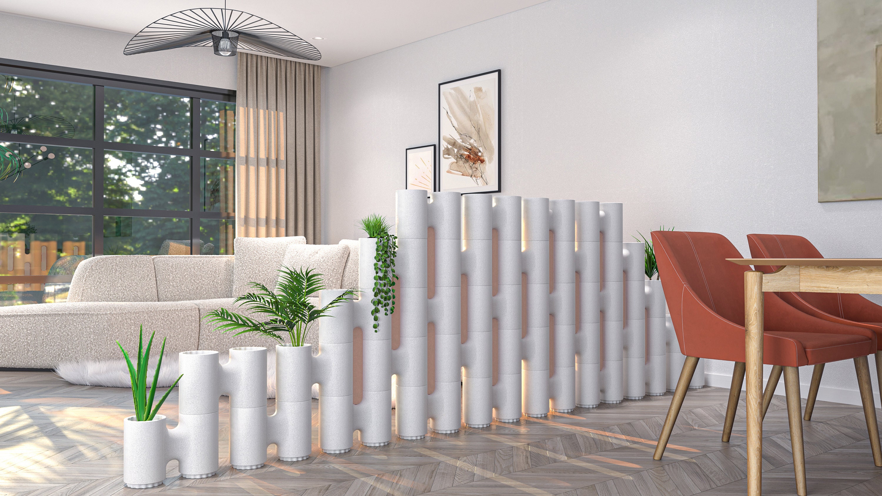 Sound Absorbing Partition System, Freestanding Room Divider and Privacy ...