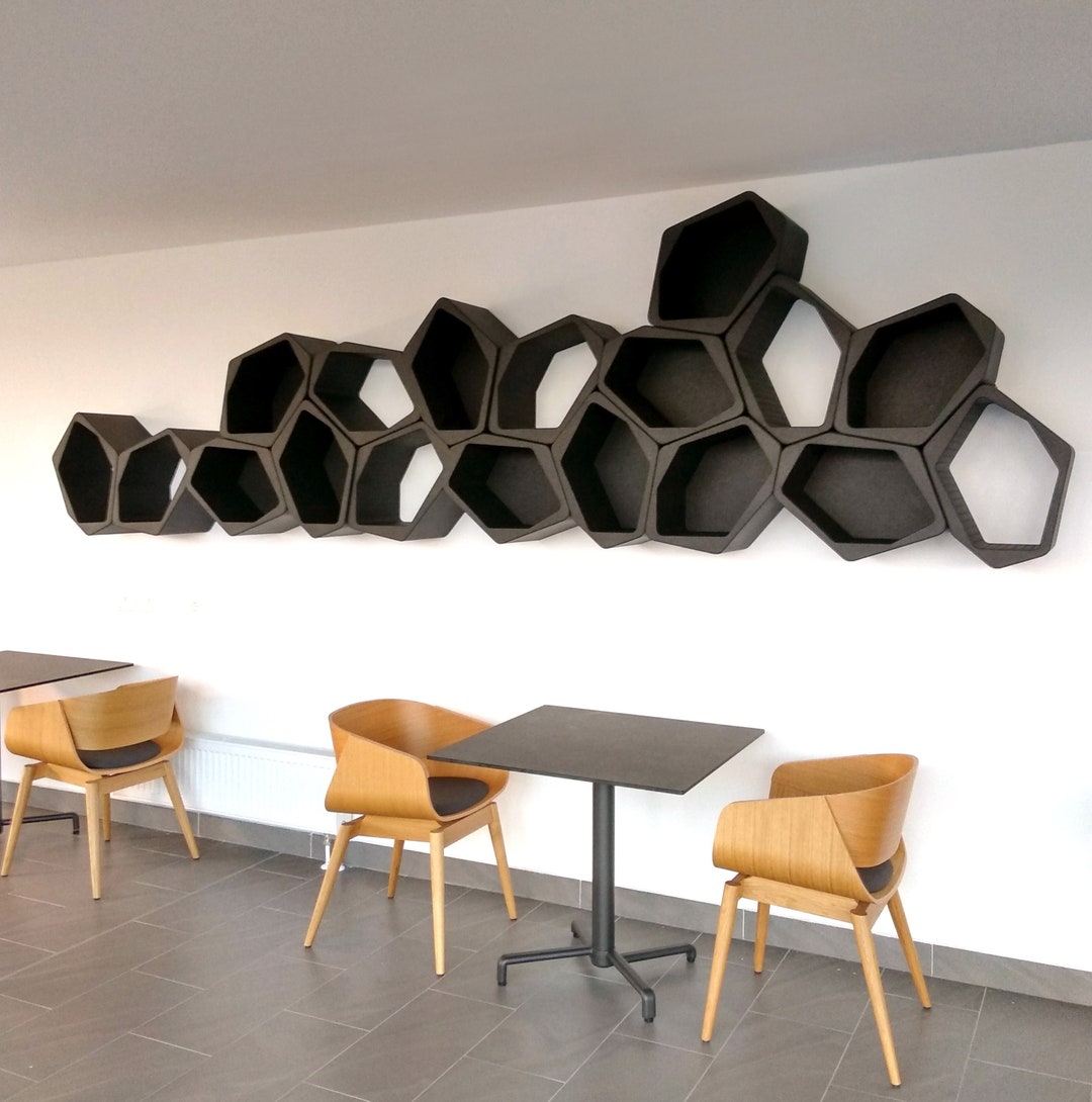 BUILD Hexagon Shelves set of 12 Modular Wall Shelving - Etsy
