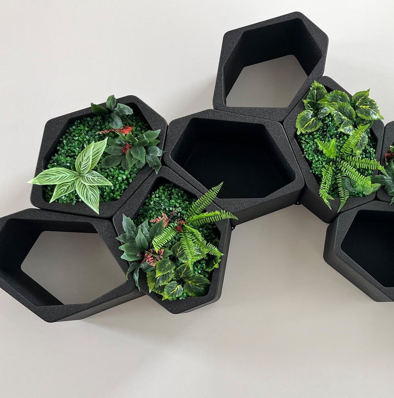 Large Hexagon Shelves (2 Units) | Wall Bookshelf | Honeycomb Shelving ...