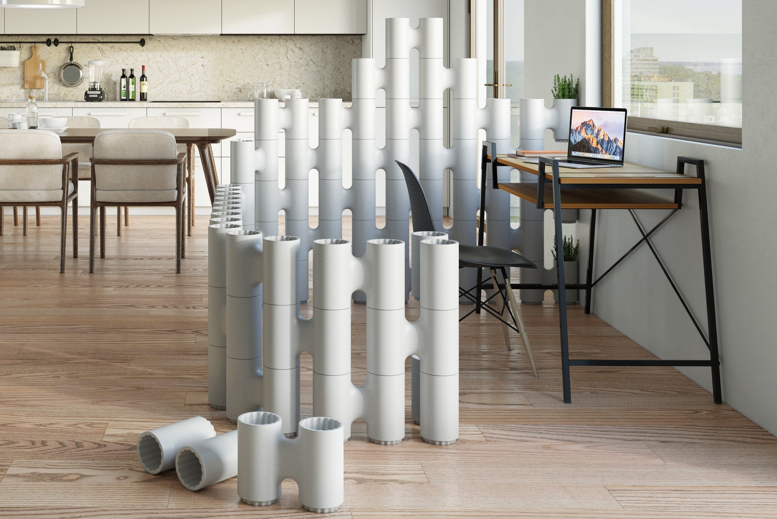 Modular Partitioning System, Freestanding Room Divider and Privacy ...