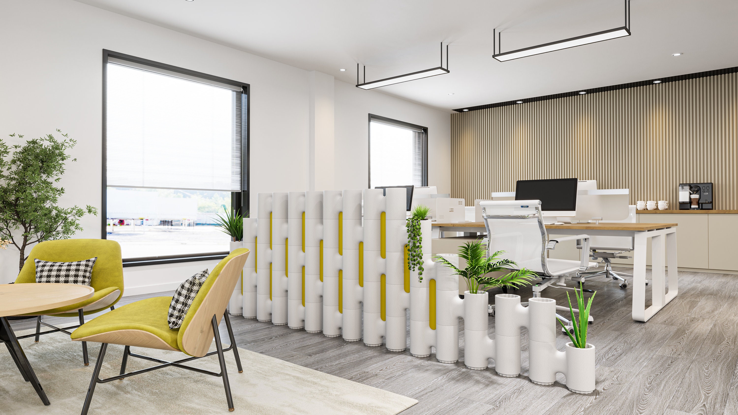 Sound Absorbing Partition System, Freestanding Room Divider and Privacy ...