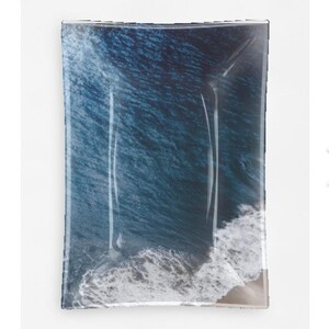 Ocean Blue Oblong Glass Decorative Tray - Etsy