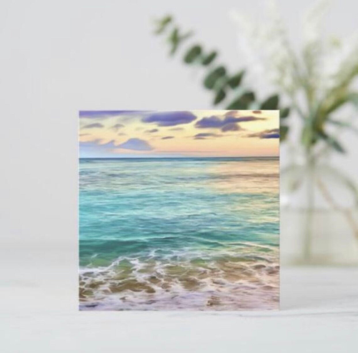 Ocean Gift Set of 2, Glass Coaster Make Your Dreams As Big As the Ocean ...