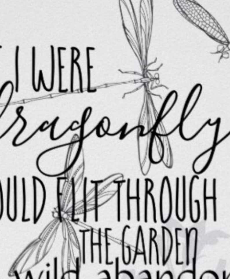Dragonfly Poem Poster If I Were a Dragonfly Poem Ready to - Etsy