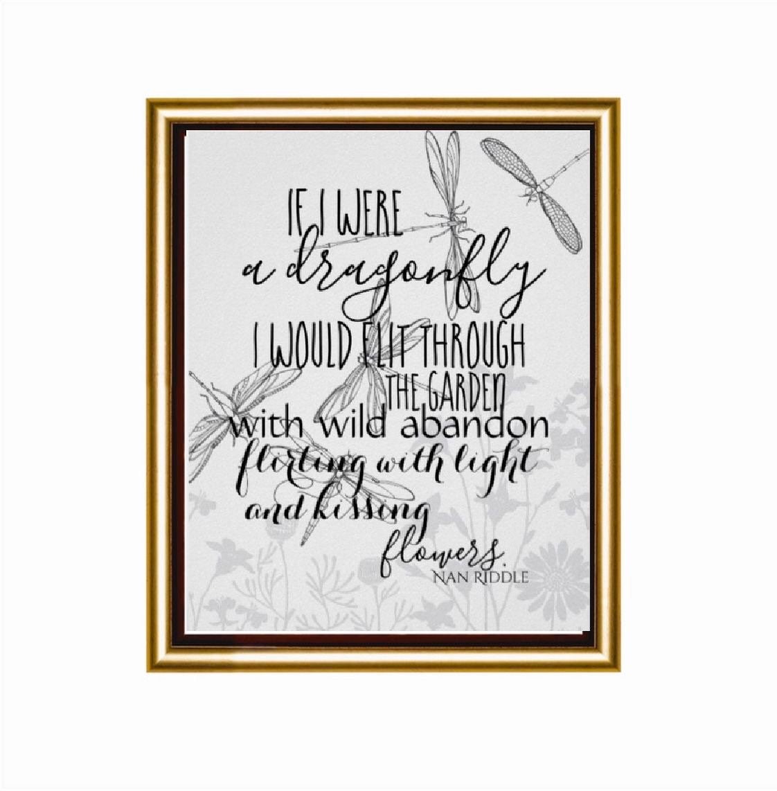 Dragonfly Poem Poster If I Were a Dragonfly Poem Ready to | Etsy